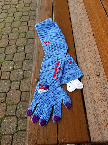 Ravelry: Zombie Arm Scarf pattern by Lori Galloway