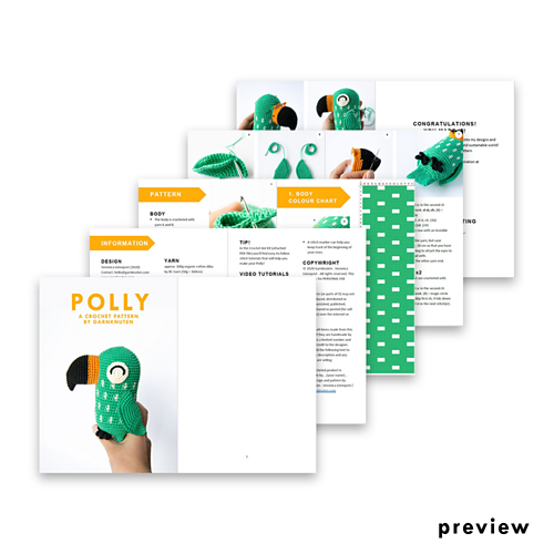 Ravelry: Polly the parrot pattern by Veronica Lönnqvist