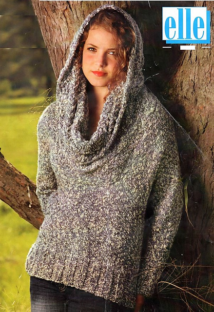 Ravelry: Cable Cowl Neck pullover pattern by Saprotex International