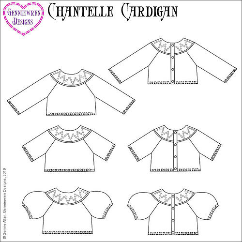 Ravelry: Chantelle Cardigan 12.5"-13" dolls pattern by Genniewren Designs
