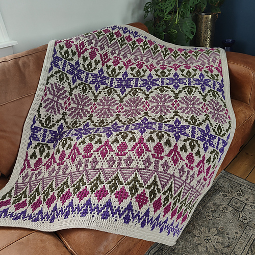 Ravelry: Botanica Mosaic Afghan pattern by Abi McIntyre