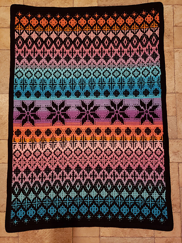 Ravelry: Snowscape Winter Mosaic Afghan pattern by Abi McIntyre