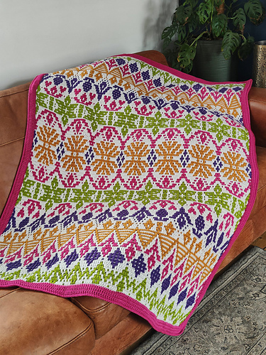 Ravelry: Botanica Mosaic Afghan pattern by Abi McIntyre
