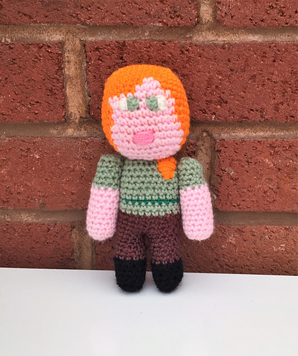 Ravelry: Minecraft Alex Doll pattern by Teenie Crochets