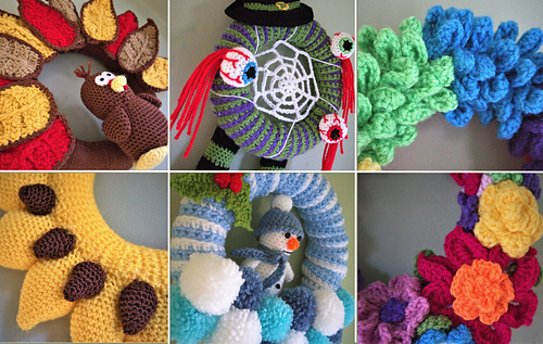 Ravelry: Flower Power Wreath pattern by Teenie Crochets