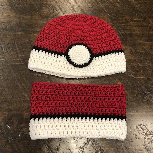 Ravelry: Pokemon-Inspired Hat and Cowl pattern by Yarnworx Studio