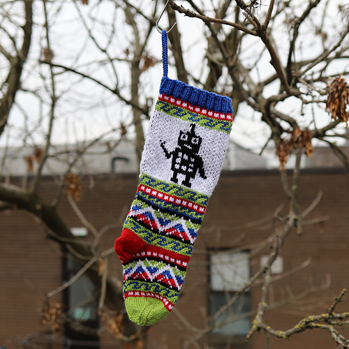 Ravelry: Robot Christmas stocking pattern by Gigi Knits