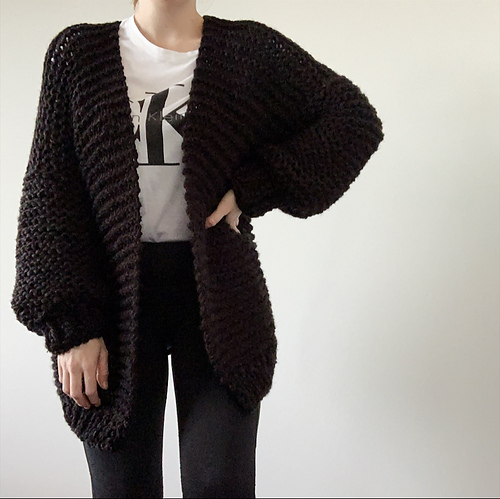 Ravelry: Let’s chill chunky cardigan pattern by Emily Milbourne