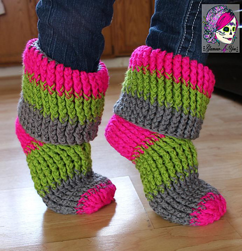 Ravelry: Happy Feet Slippers pattern by Glamour4You
