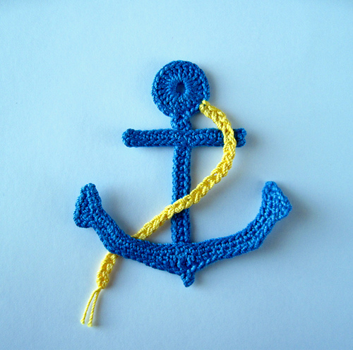 Ravelry: Anchor Applique pattern by GoldenLucyCrafts
