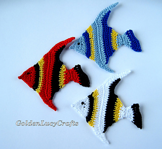 Ravelry: Tropical Fish Applique pattern by GoldenLucyCrafts