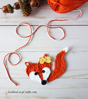 Ravelry: Fox Applique pattern by GoldenLucyCrafts