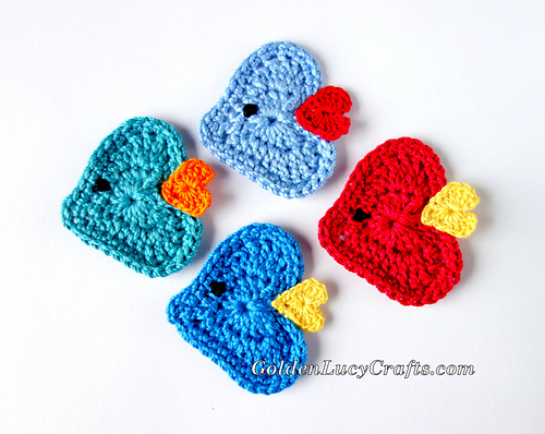 Ravelry: Fish Applique pattern by GoldenLucyCrafts