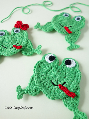 Ravelry: Frog Applique pattern by GoldenLucyCrafts