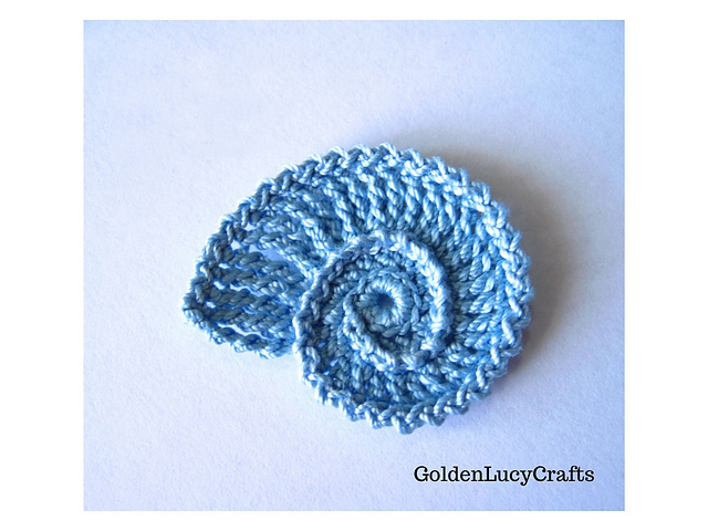 Ravelry: Sea Shell Applique pattern by GoldenLucyCrafts