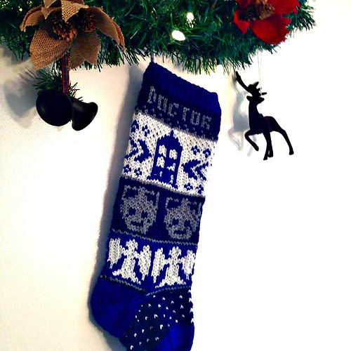 Ravelry: Doctor Who Christmas Stocking pattern by Simply Serving Designs