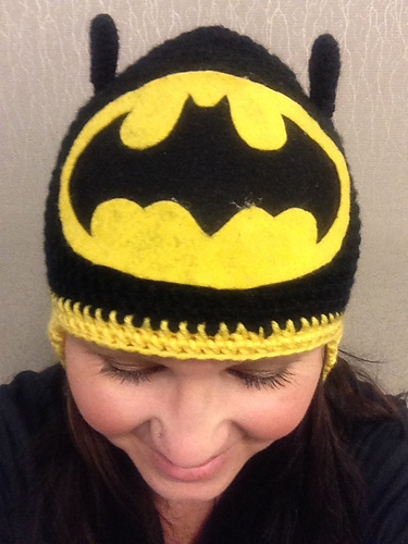 Ravelry: Adult Batman Beanie pattern by Mela Lugosi