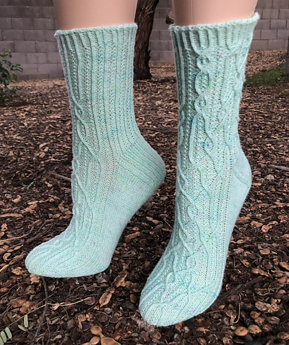 Ravelry: Celtic Rain Socks pattern by Cynthia Huettner