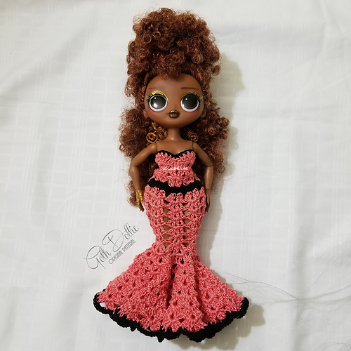 Ravelry: Lol Omg Doll Lacy Mermaid Gown pattern by Elizabeth Mauricio