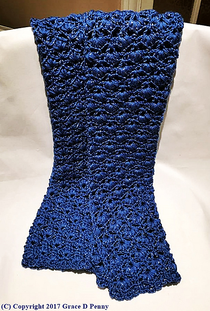 Ravelry: Metallic blue scarf pattern by Grace D Penny