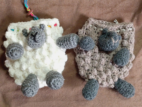 Ravelry: Sheep Drawstring Bag pattern by Kawawunga