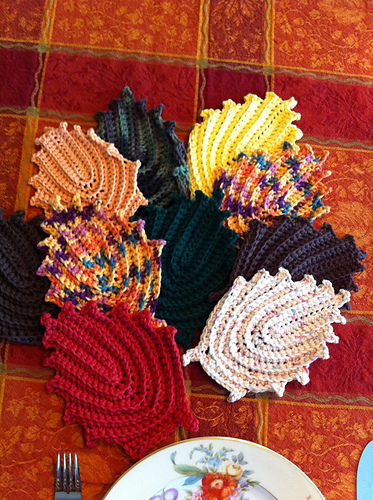 Ravelry: Autumn Leaves Dish/Wash Cloth or Hot Pad pattern by Elizabeth ...