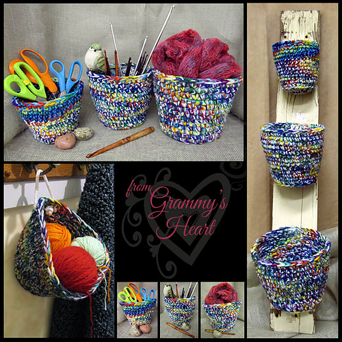 Ravelry: A Trio of Colorful Baskets pattern by Deborah Ziegler