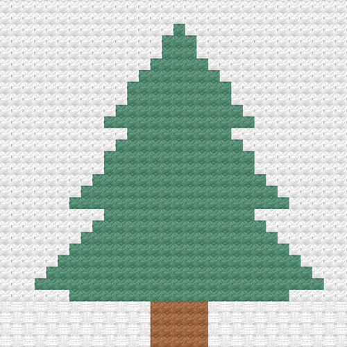 Ravelry: Pine Tree Dishcloth (Graph) pattern by Grandma Duck Designs