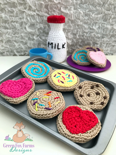 Ravelry: Cookies and Milk Set pattern by Lisa M Fox