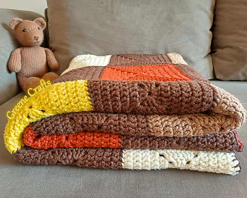 Ravelry: "Rustic Harmony" Granny Square Blanket pattern by Susanne Grünes