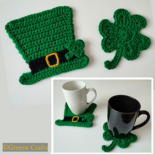 Ravelry: St Patrick's Day Bundle: Shamrock, Leprechaun Hat pattern by ...