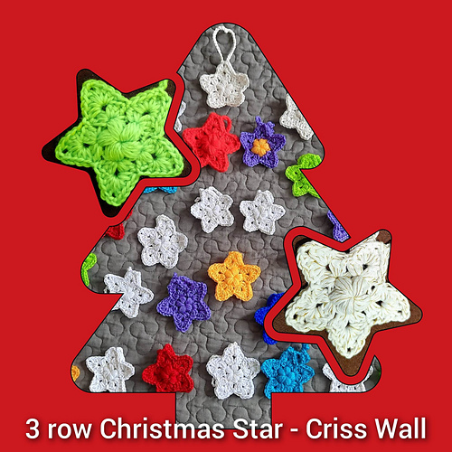 Ravelry: 3 row CHRISTMAS STAR ornament pattern by Criss Wall
