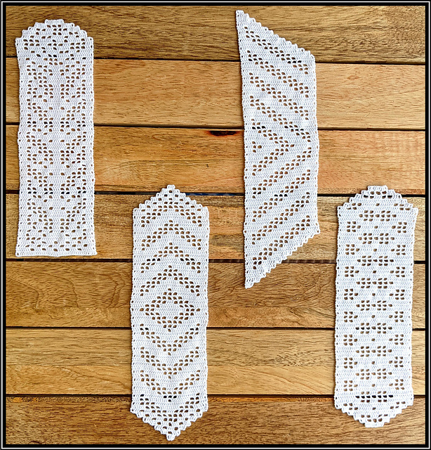 Ravelry: 2021 Filet Bookmarks pattern by Grid Mammal Crafts