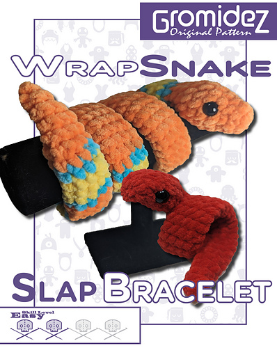 Ravelry: Wrap Snake Slap Bracelet pattern by Maygin Theresa