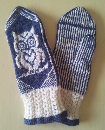 Ravelry: Owl mittens pattern by Gudrun Maria