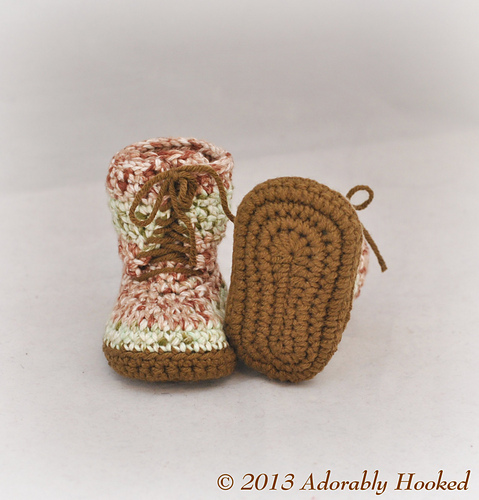 Ravelry: Little ComBrat Combat Boots pattern by Elizabeth Alan