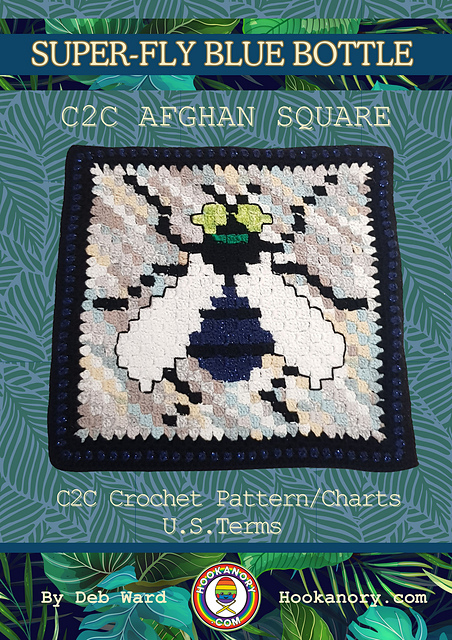 Ravelry: Super-fly Blue Bottle C2C Square pattern by Deb Ward (Hookanory)