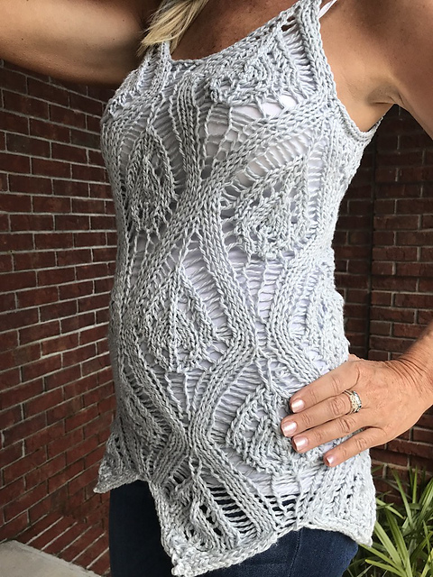 Ravelry: Traveling dropped stitches top pattern by Guzel Eaves
