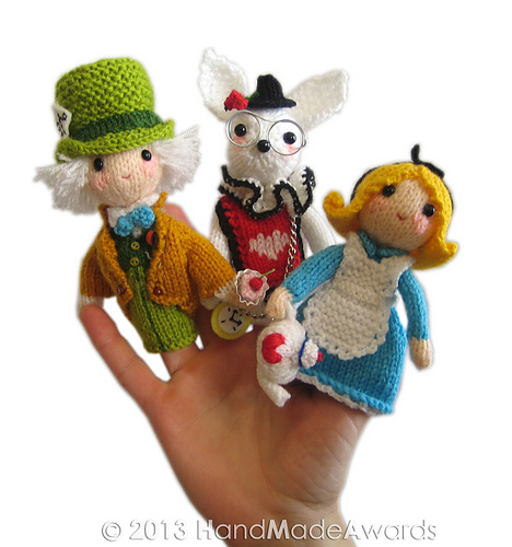 Ravelry: Alice in Wonderland Finger Puppets pattern by Loly Fuertes