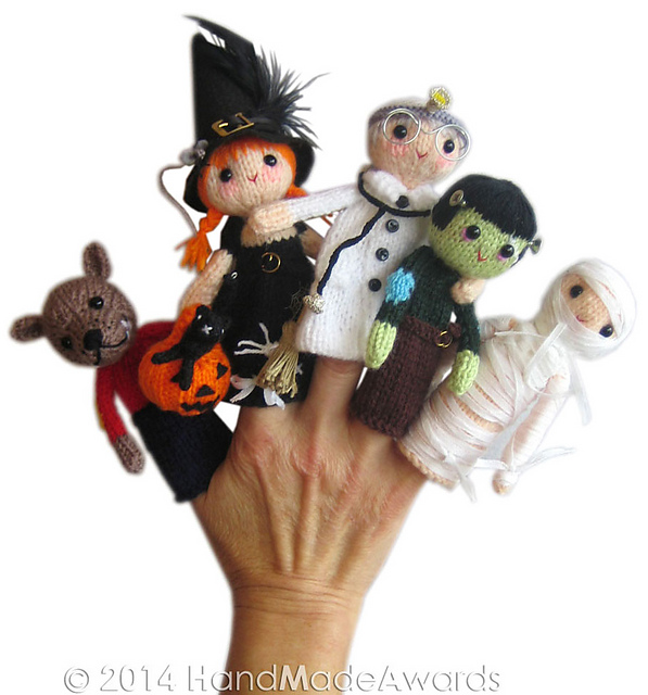 Ravelry: My Favourite Monsters Halloween Finger Puppets pattern by Loly ...