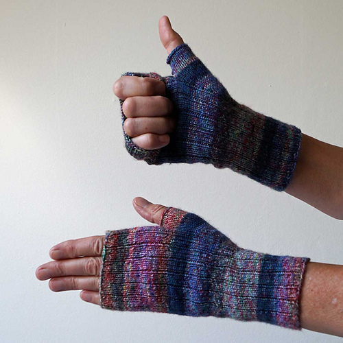 Ravelry: Sock yarn fingerless mittens pattern by HandmadeHandsome