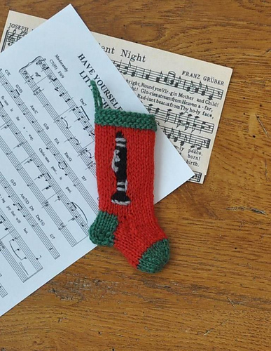 Ravelry: Musical Christmas Stocking Ornament Set pattern by Karen DiTommaso