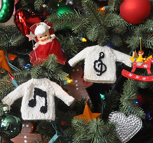 Ravelry: Musical Sweater Ornaments pattern by Karen DiTommaso