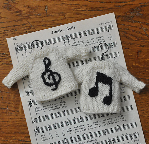 Ravelry: Musical Sweater Ornaments pattern by Karen DiTommaso