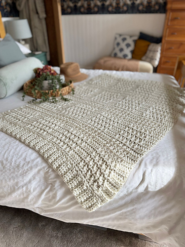 Ravelry: Super Silver Squares Blanket pattern by Hannah Cross