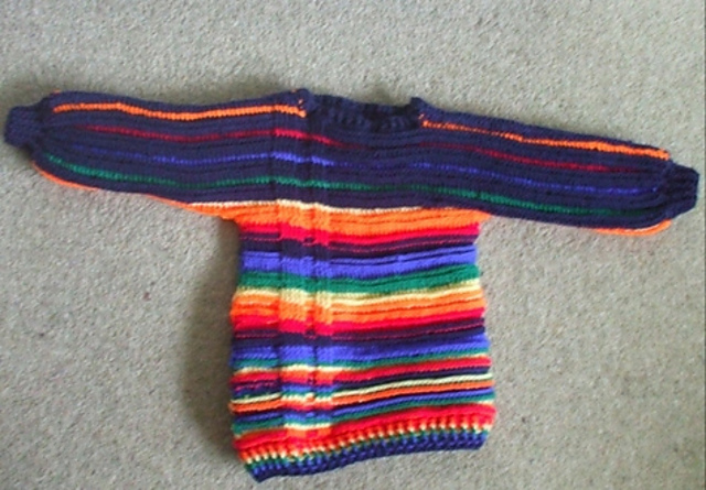 Ravelry: Rainbow jumper pattern by Sylvia Cosh
