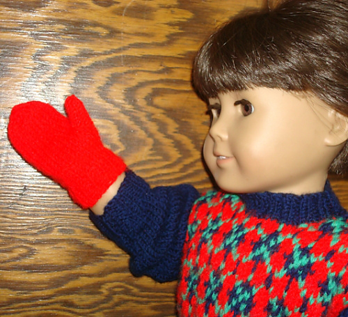 Ravelry: 18 inch American Girl Doll Mittens pattern by Hazel Rose Spencer