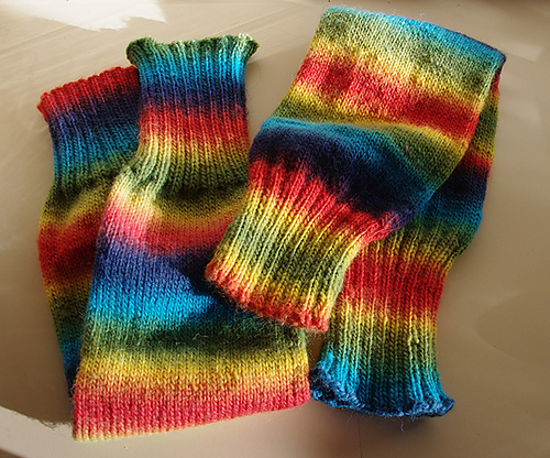 Ravelry: Frenzy Rainbow Legwarmers pattern by Aniko Heart