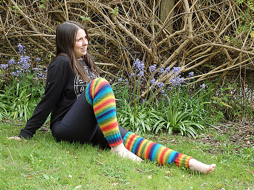 Ravelry: Frenzy Rainbow Legwarmers pattern by Aniko Heart