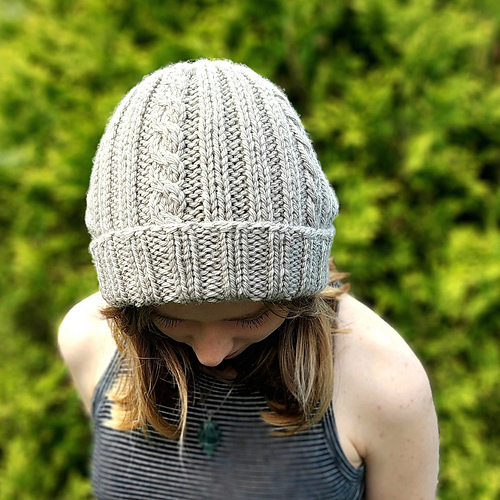 Ravelry: Simple Ribs and Cables Beanie pattern by Heather Pelletier